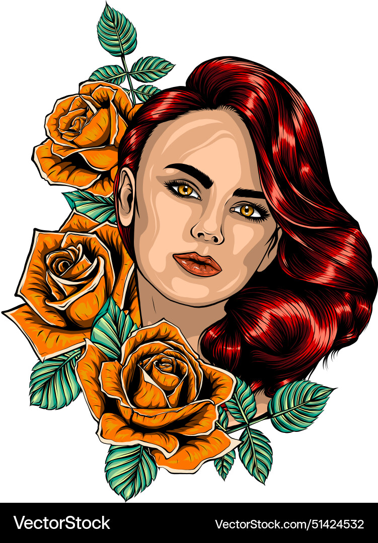 Beautiful face woman art Royalty Free Vector Image