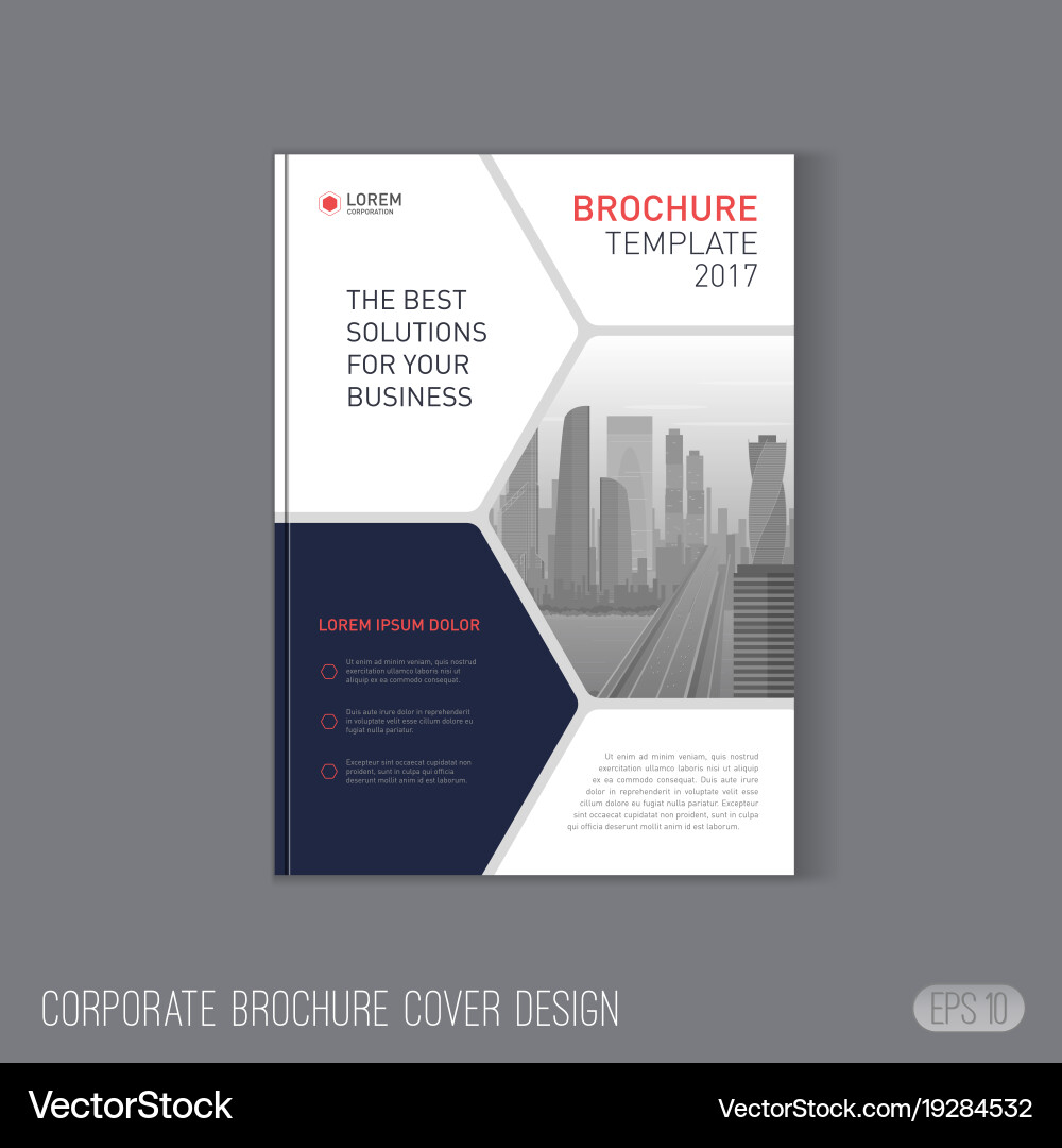Brochure Cover Layout Royalty Free Vector Image