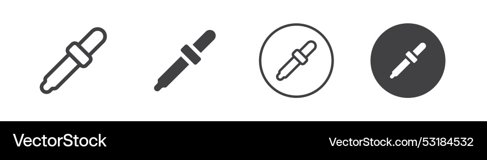 Color picker icon logo outline Royalty Free Vector Image