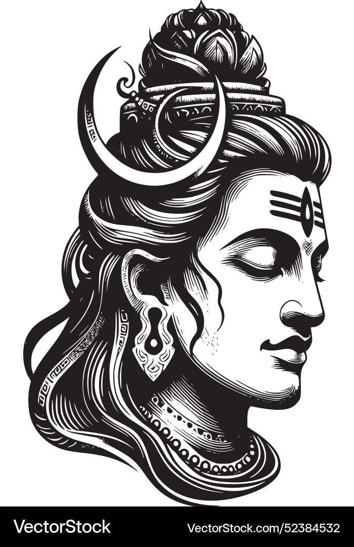 Divine shiva sacred art Royalty Free Vector Image