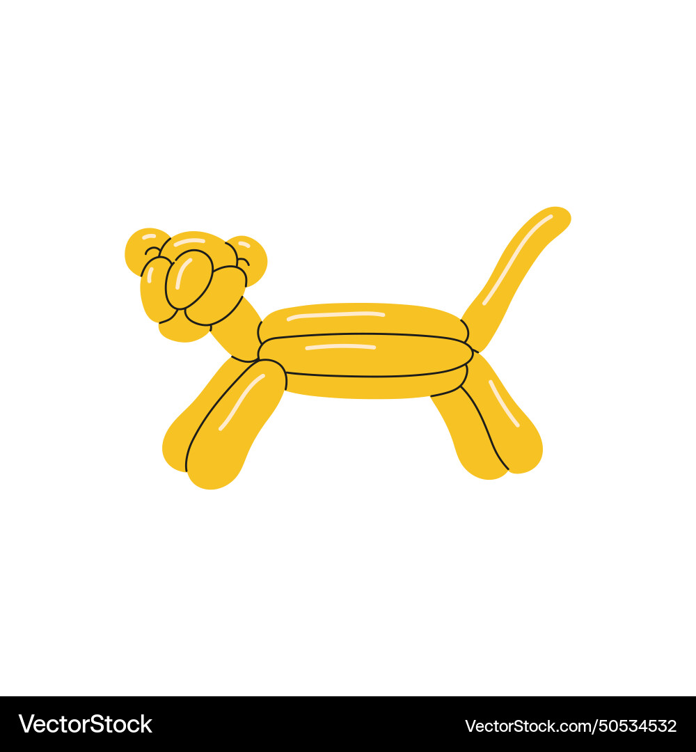 Funny animal balloon inflatable toy with shape Vector Image