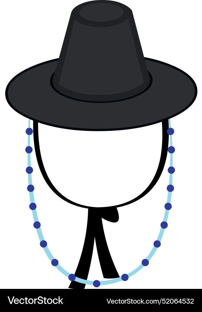 Korean hat Royalty Free Vector Image - VectorStock