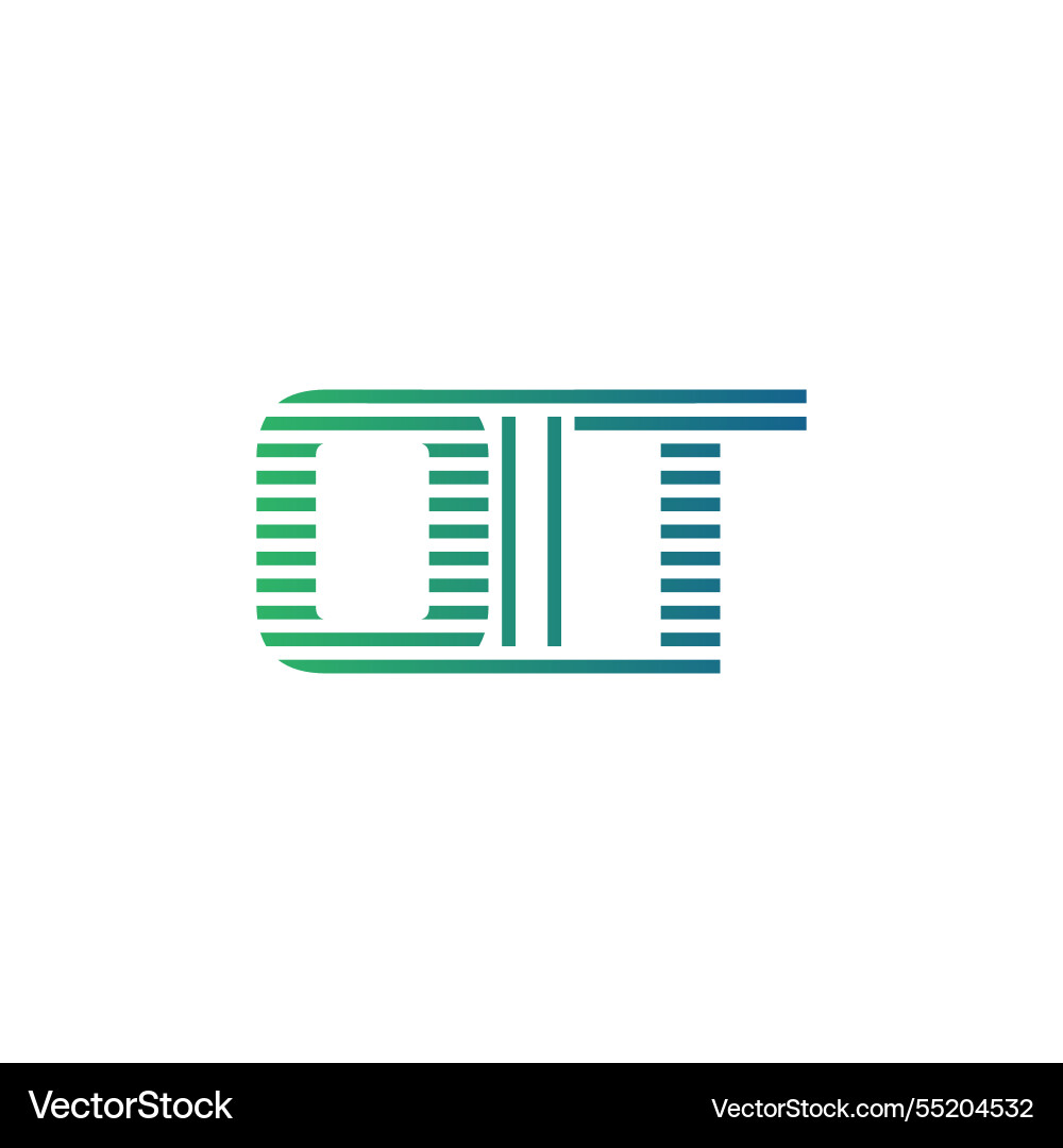 Modern oit logo design letter minimalist Vector Image