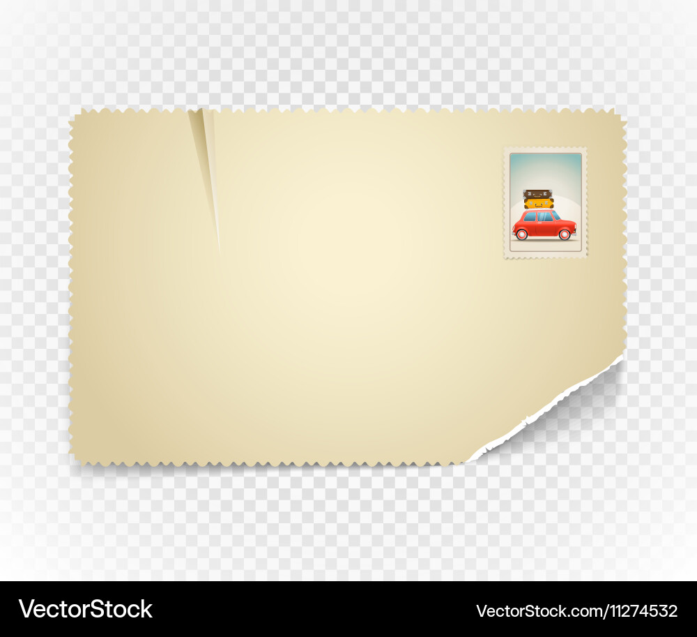 Vintage Postcard Template Royalty Free Vector Image