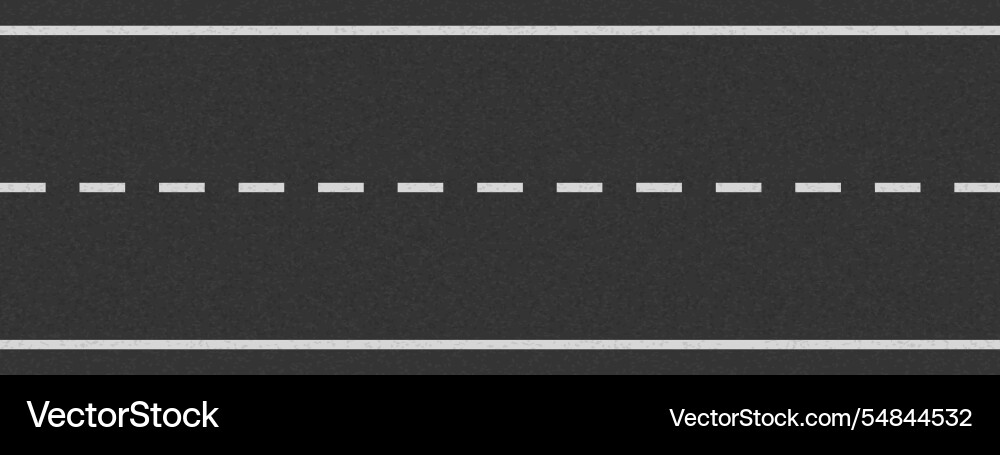 White line on tarmac road top view highway Vector Image