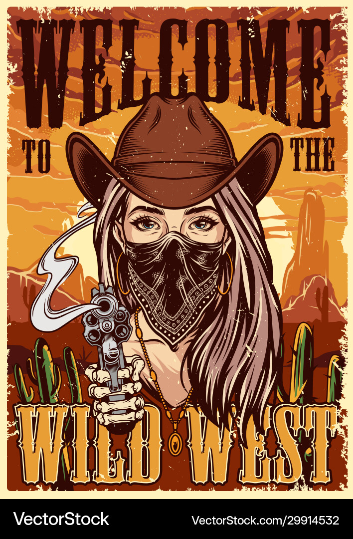 Wild West Skeleton Hand Royalty Free Vector Image