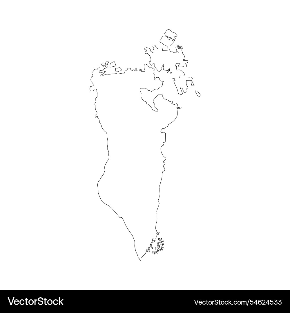 Bahrain map icon Royalty Free Vector Image - VectorStock