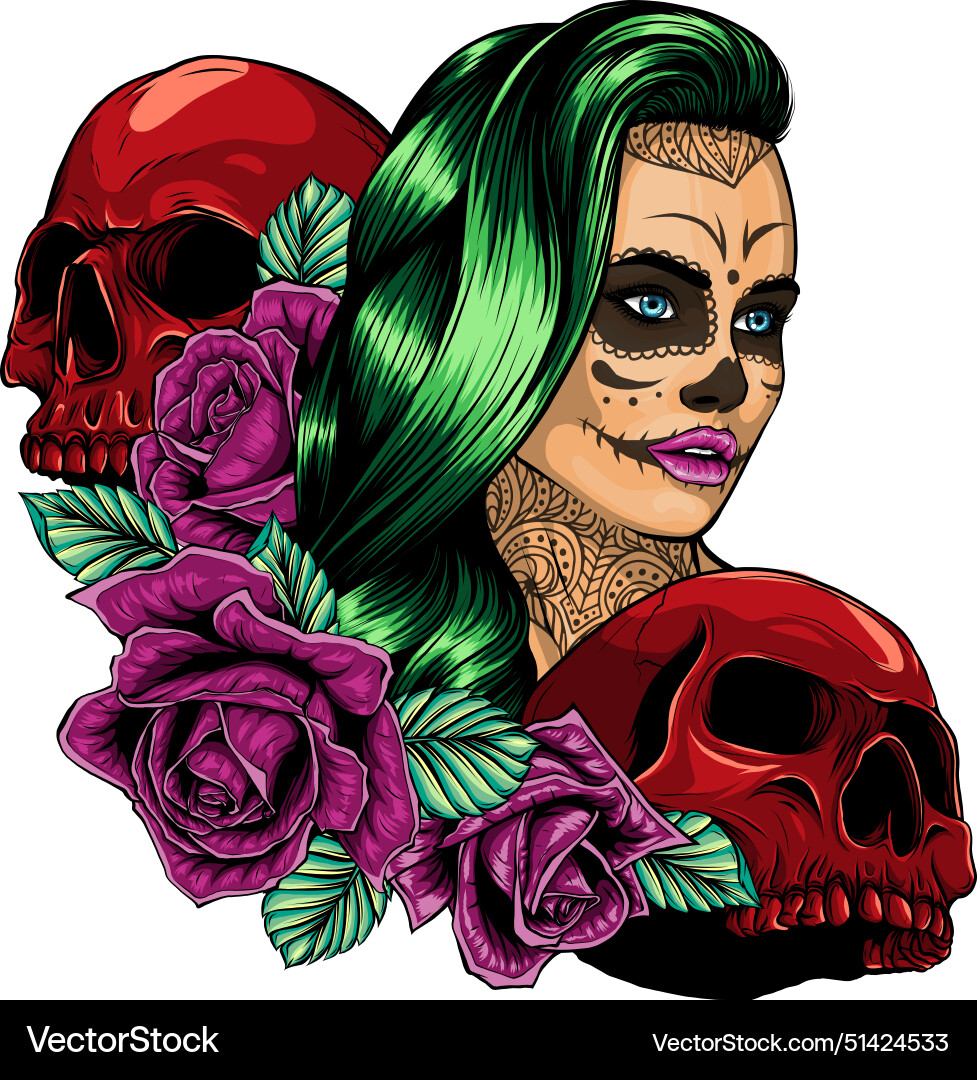 Draw of dead girl design Royalty Free Vector Image