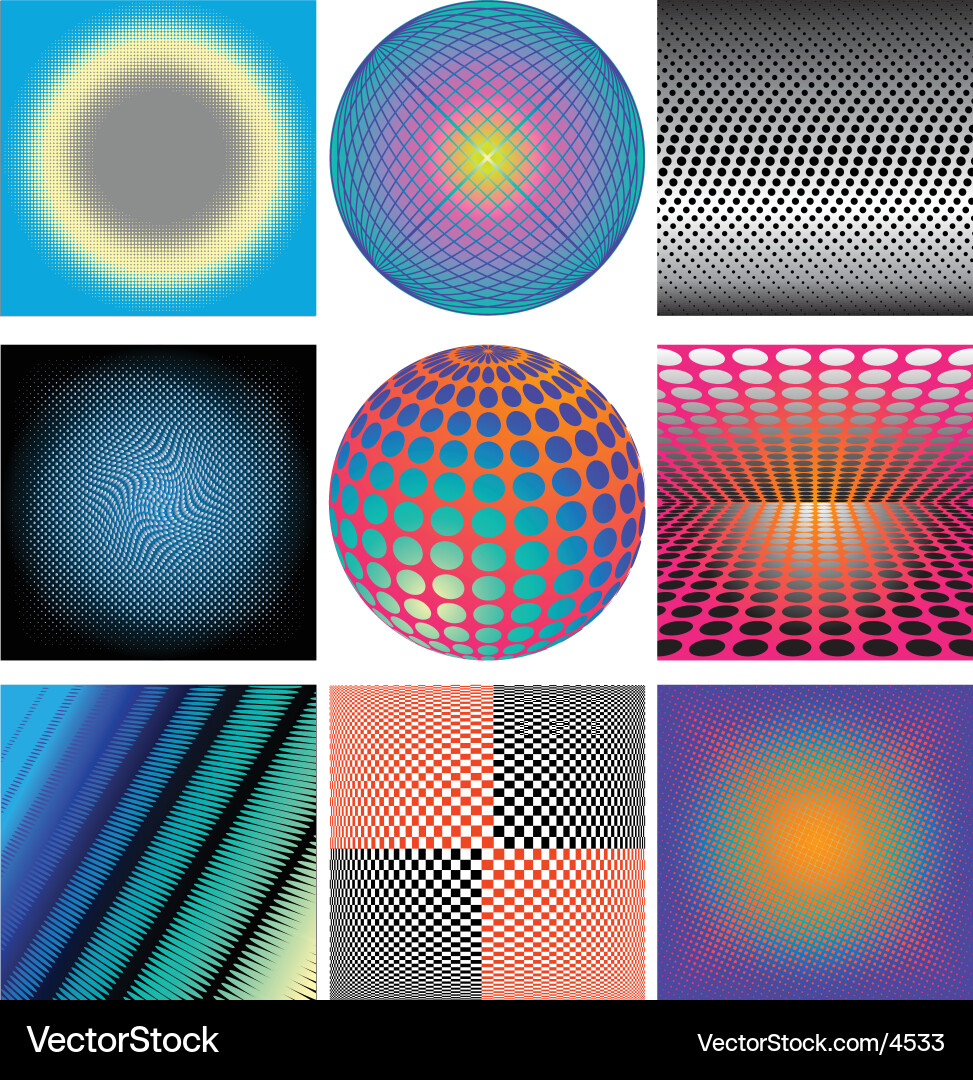 Halftone Illusion Royalty Free Vector Image - VectorStock