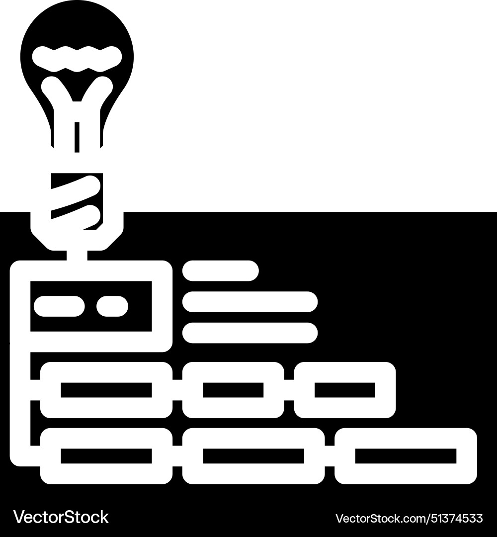 Intellectual property management glyph icon Vector Image