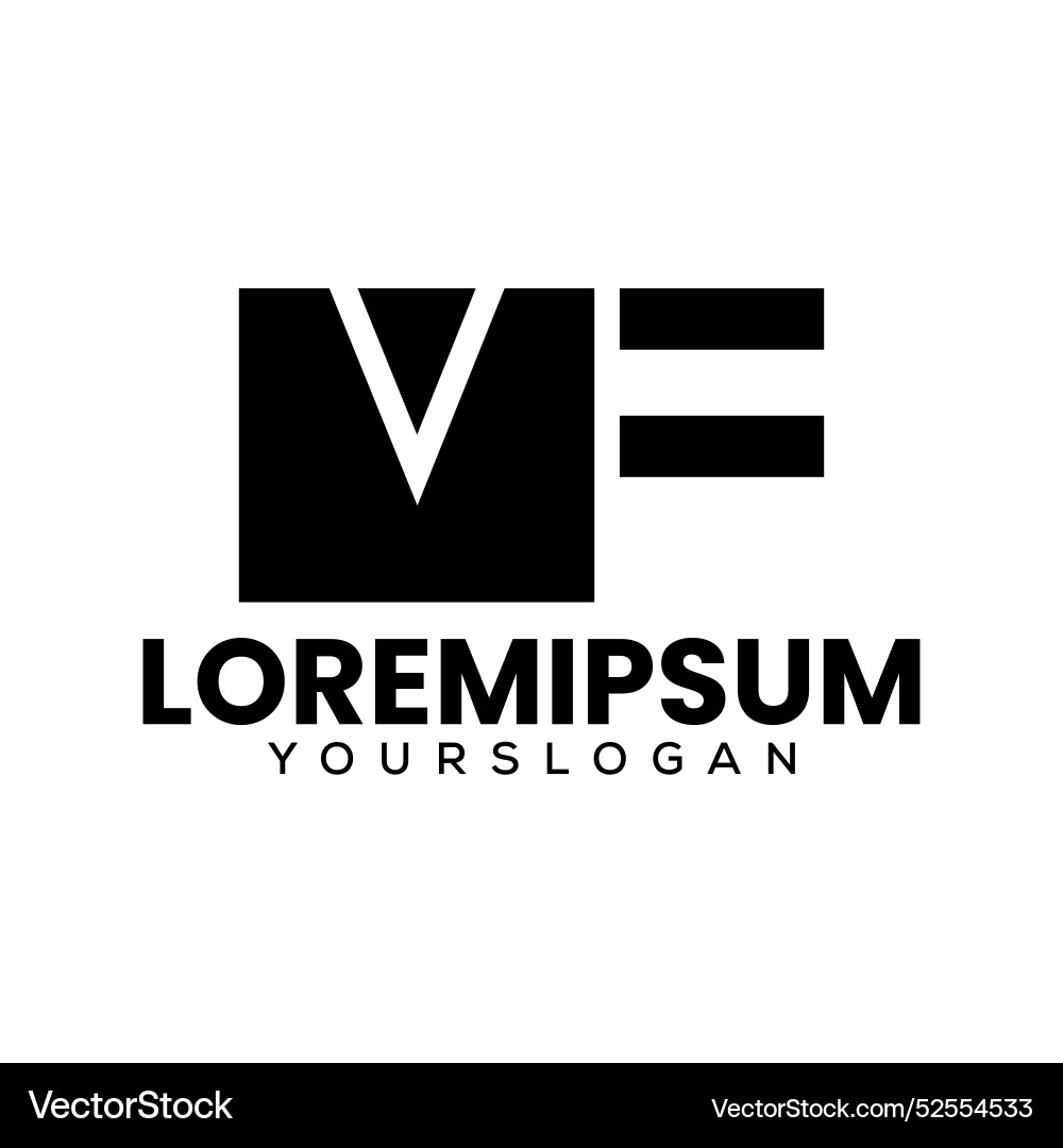 Letter m f icon abstract logo design Royalty Free Vector