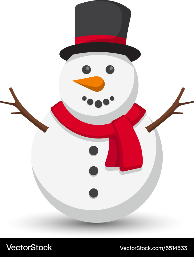 Snow man Royalty Free Vector Image - VectorStock