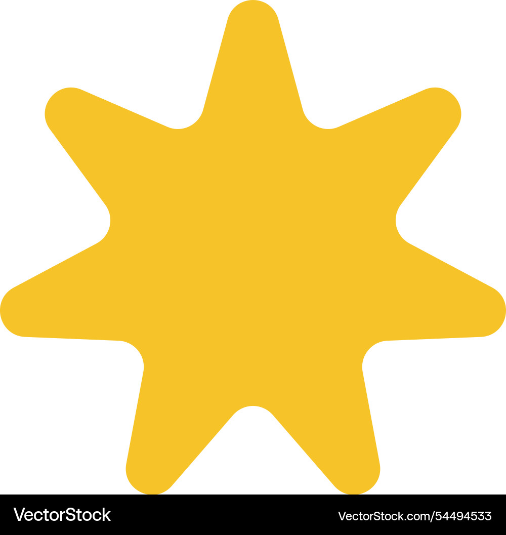 Yellow cogwheel primitive geometry symbol Vector Image