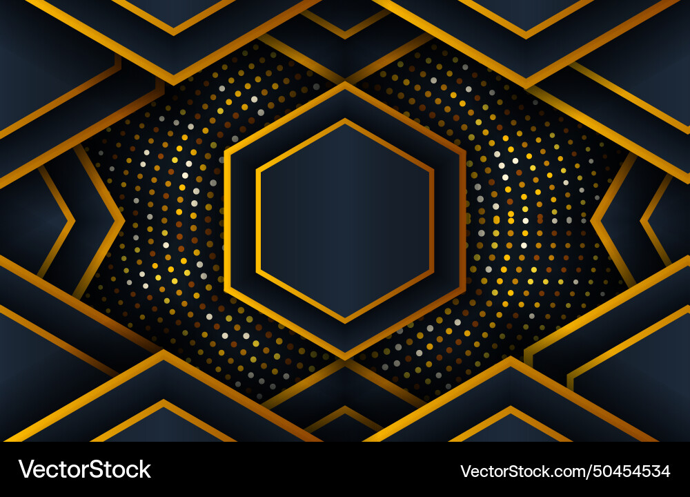 Luxury gold and blue background design Royalty Free Vector