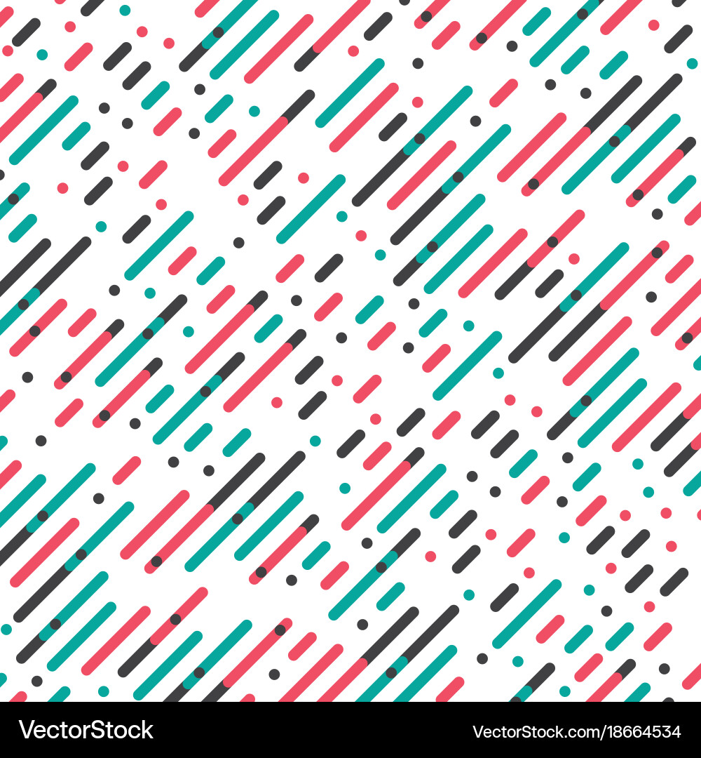 Parallel diagonal overlapping color lines pattern Vector Image