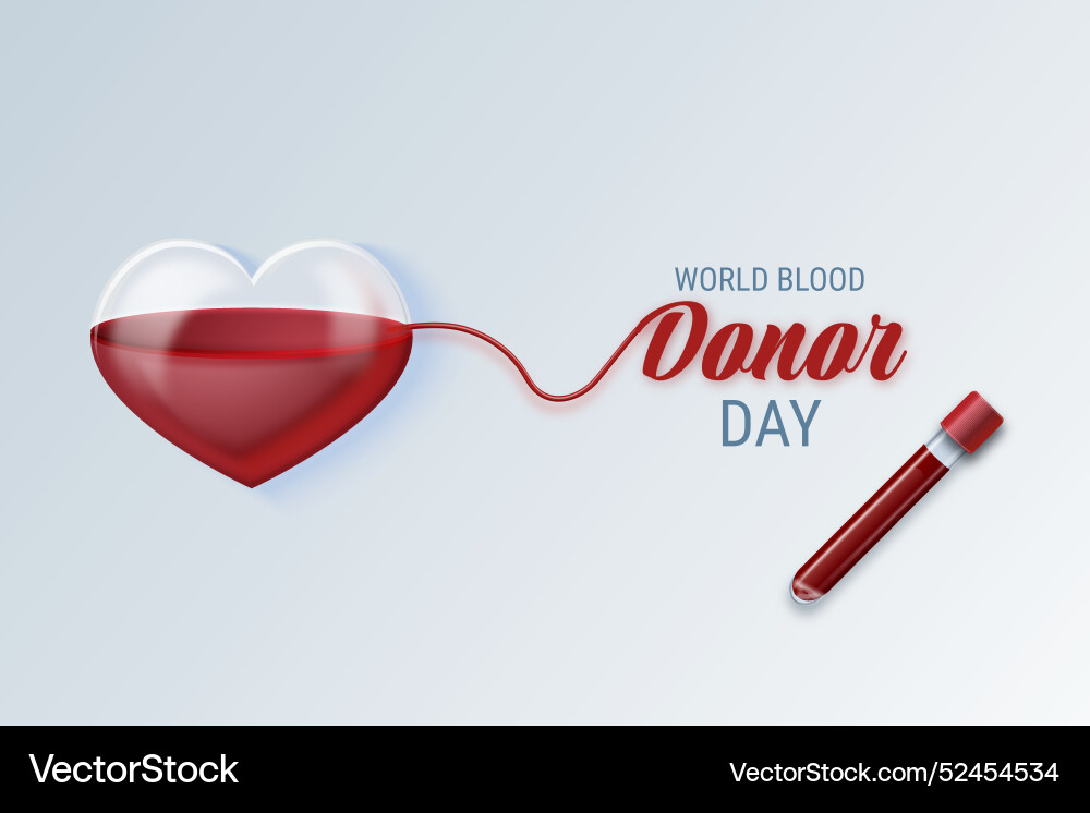 Realistic world blood donor day Royalty Free Vector Image