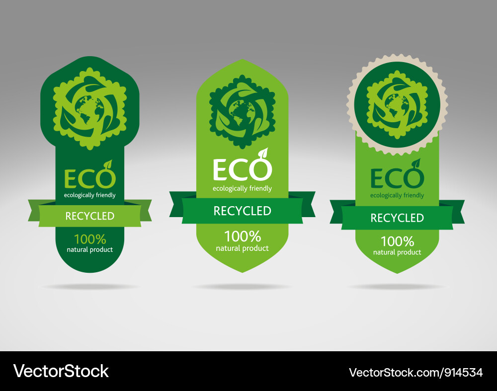 Recycling label Royalty Free Vector Image - VectorStock