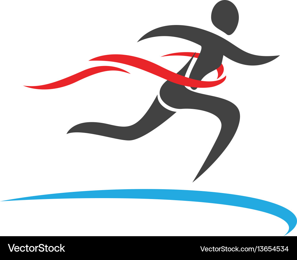 Running Human Figure Logo Royalty Free Vector Image