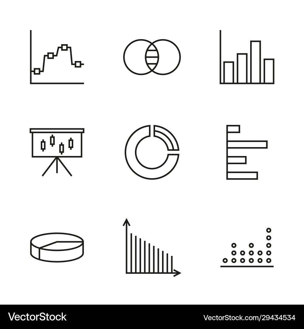 Set chart Royalty Free Vector Image - VectorStock