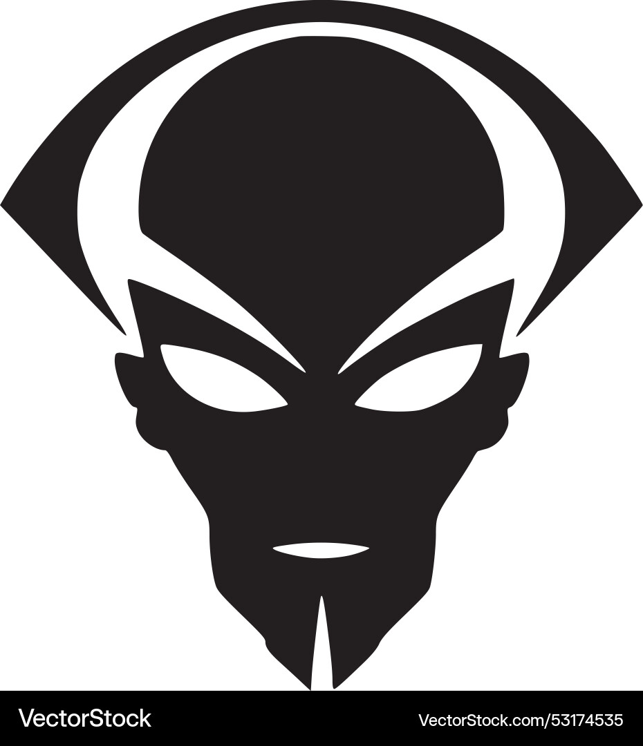 Alien Head Logo - Sci-Fi Emblem Royalty Free Vector Image