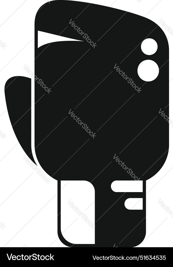 Boxing glove protecting hand during training Vector Image