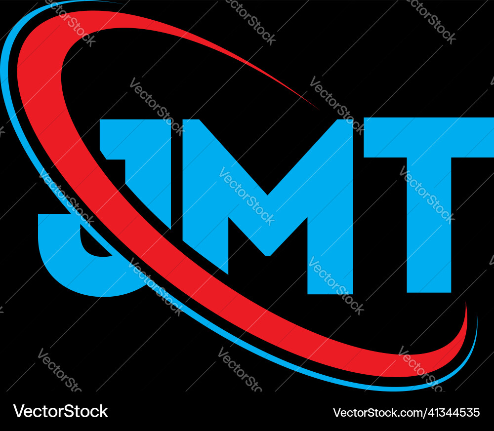 Jmt logo letter design Royalty Free Vector Image