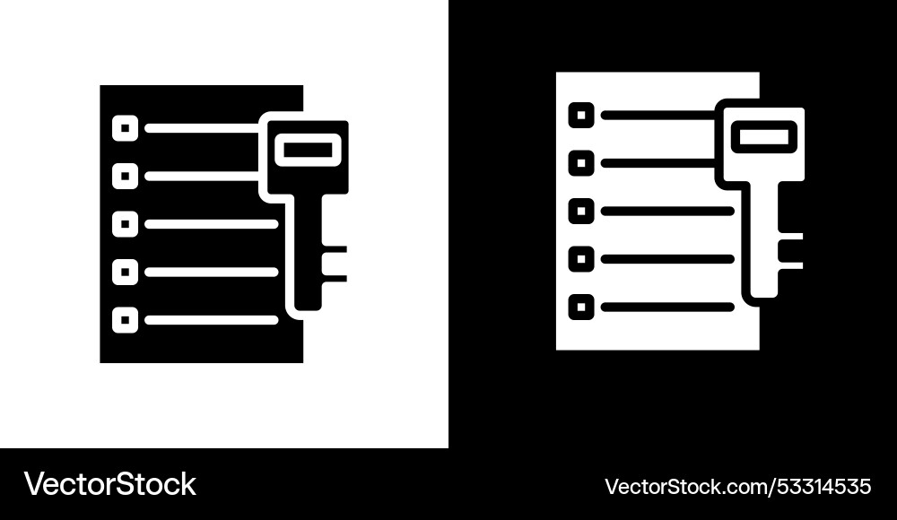 Key takeaway icon isolated flat in outline Vector Image