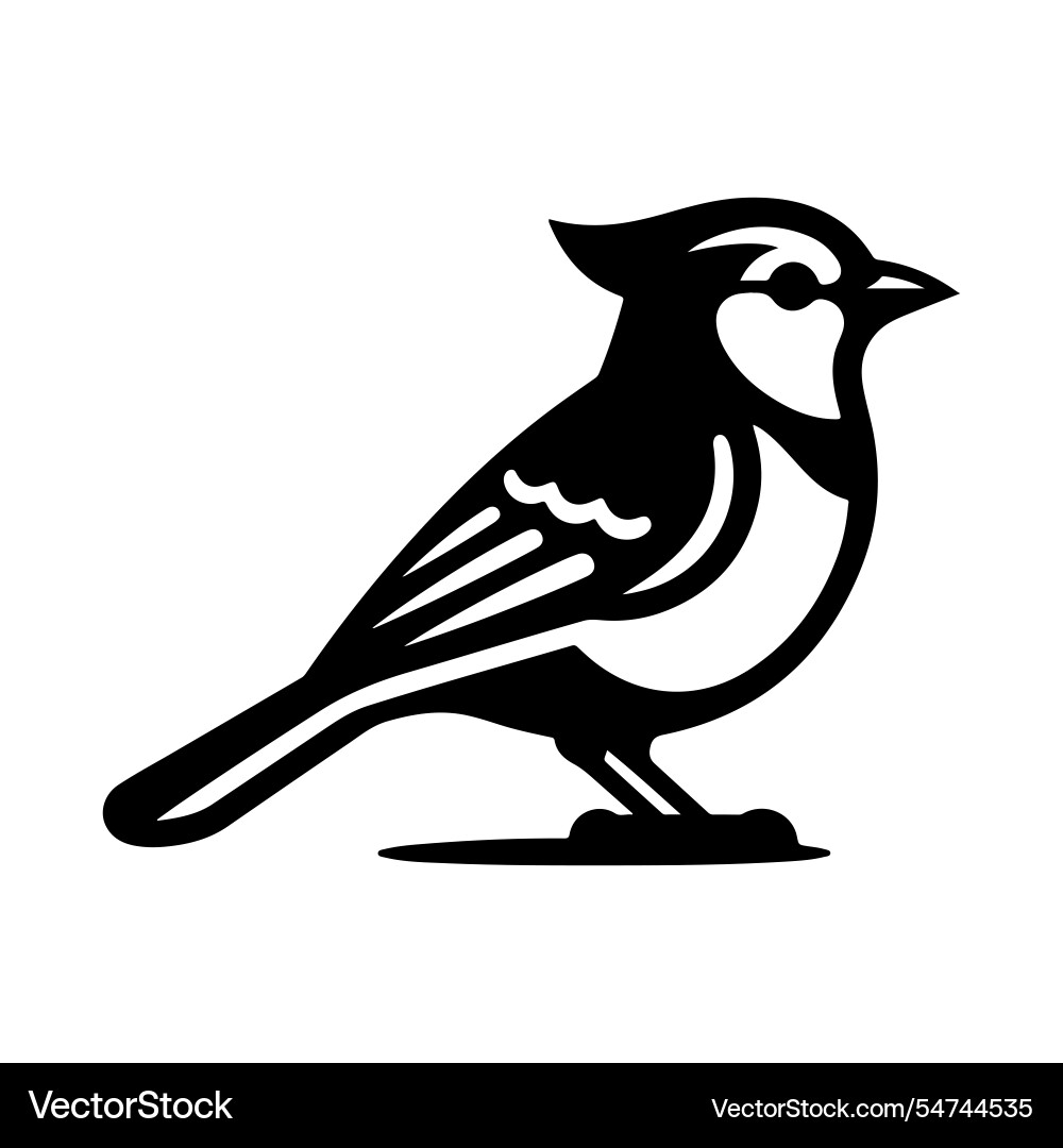 Unique blue jay silhouette - perfect for branding Vector Image