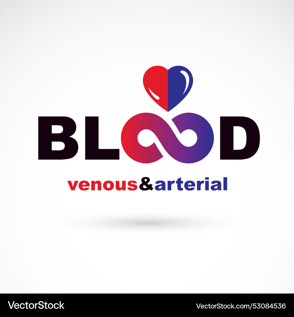 Arterial and venous blood circulation Royalty Free Vector