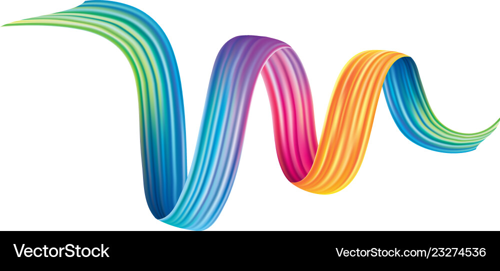 Colorful brushstroke design element Royalty Free Vector