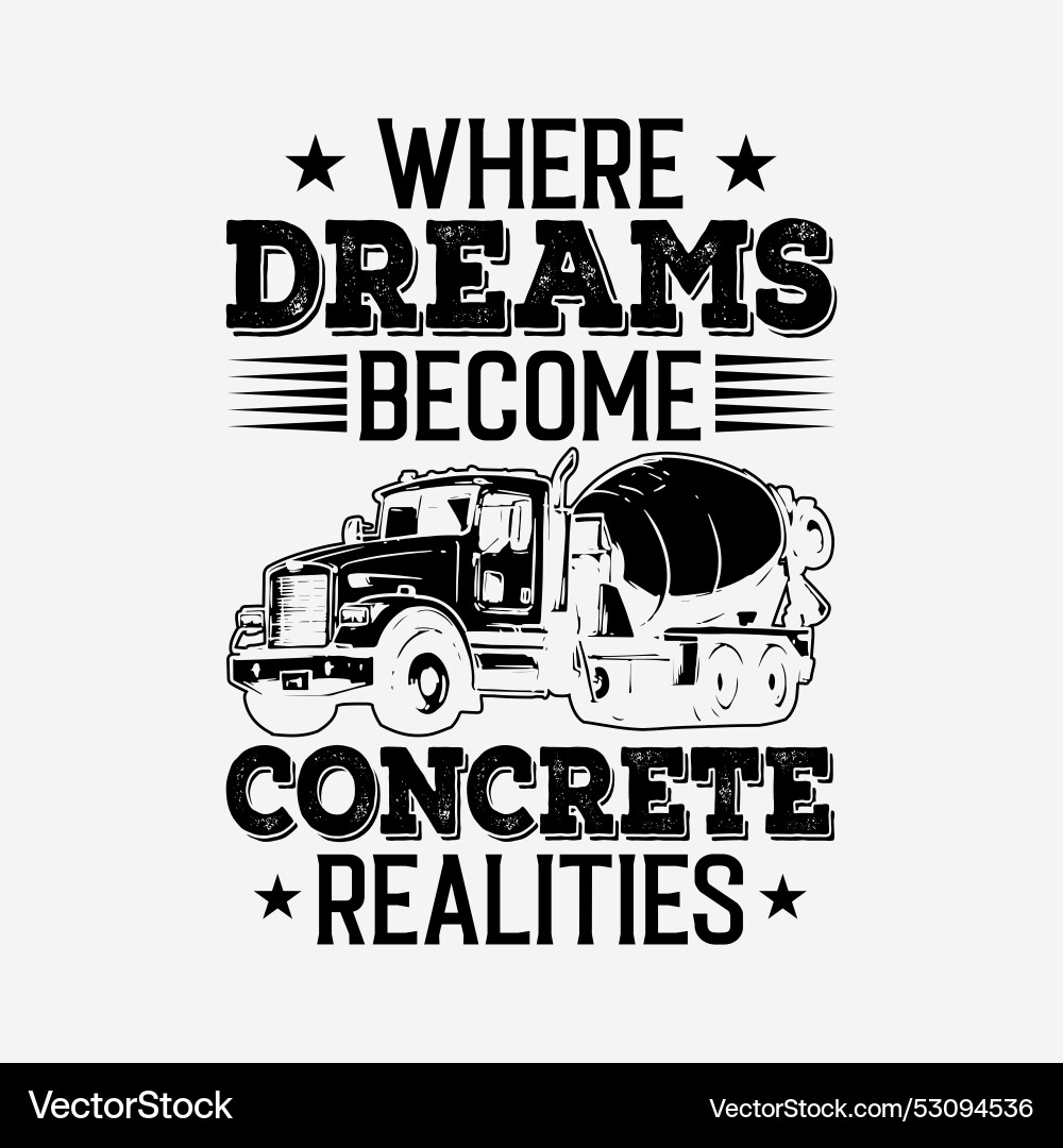 Dreams become concrete realities finisher Vector Image