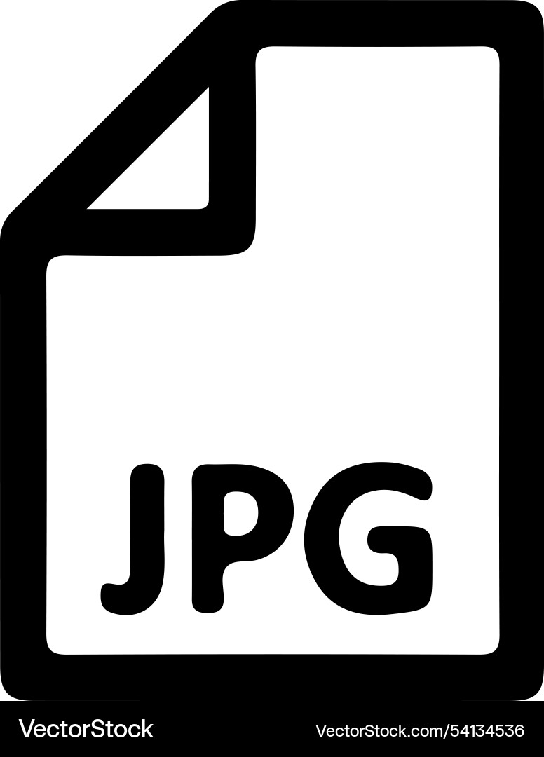 Jpg icon file format symbol flat Royalty Free Vector Image