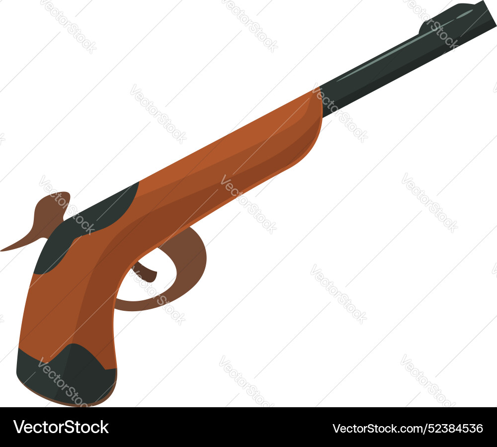 Old musket gun isolated on white background Vector Image