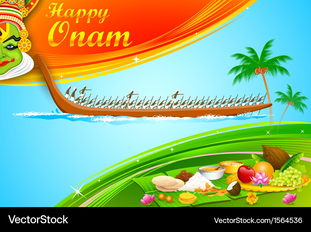 Onam wallpaper Royalty Free Vector Image - VectorStock