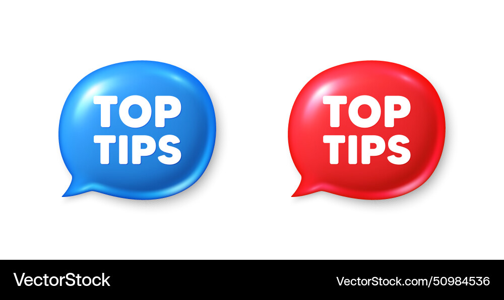 Top tips symbol education faq sign chat speech Vector Image