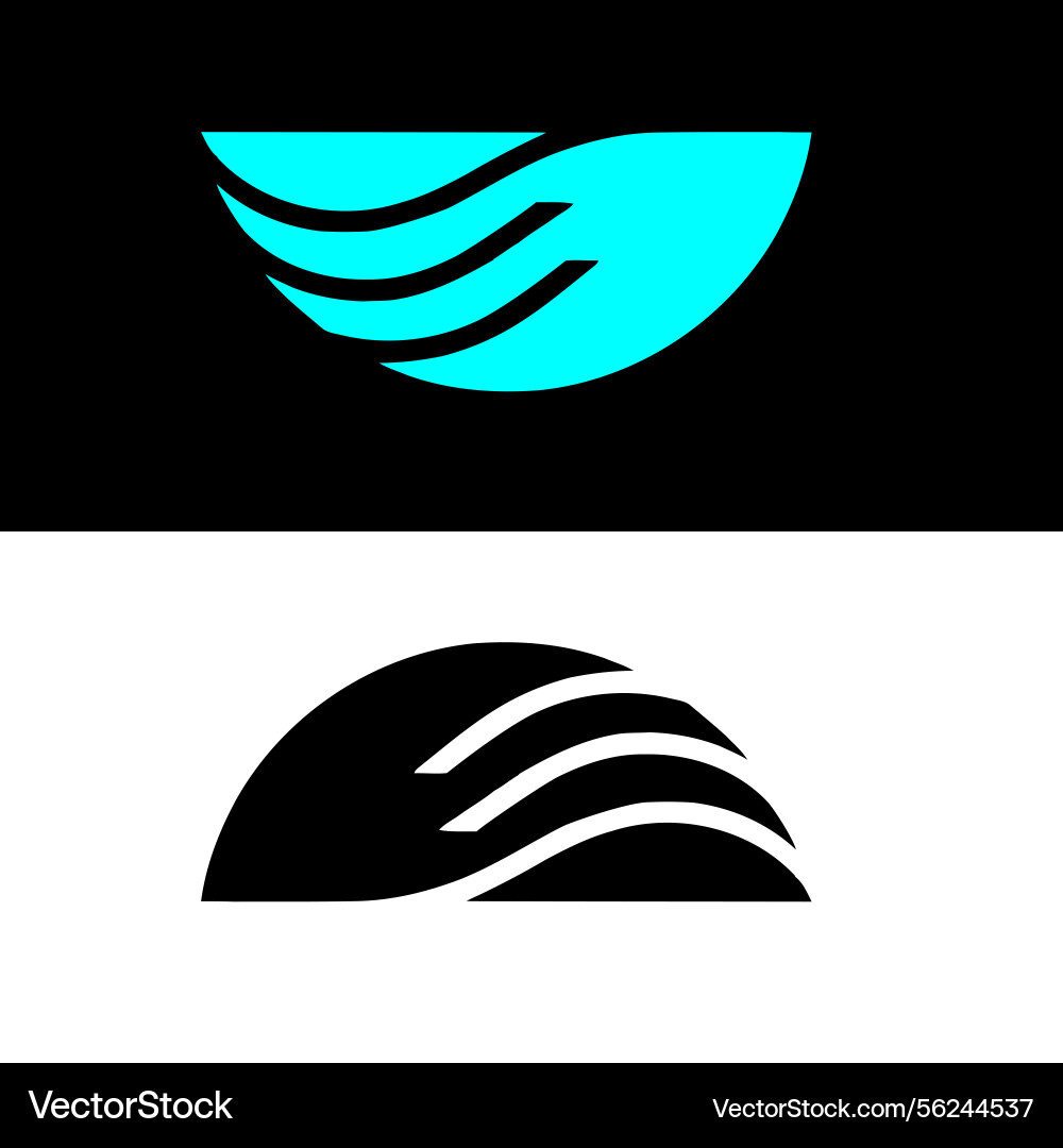 Abstract black and white logo design Royalty Free Vector