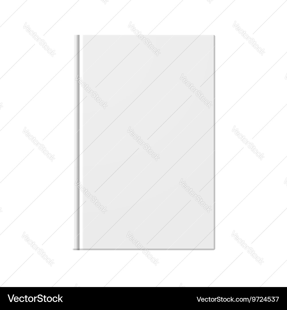 Blank white book Royalty Free Vector Image - VectorStock
