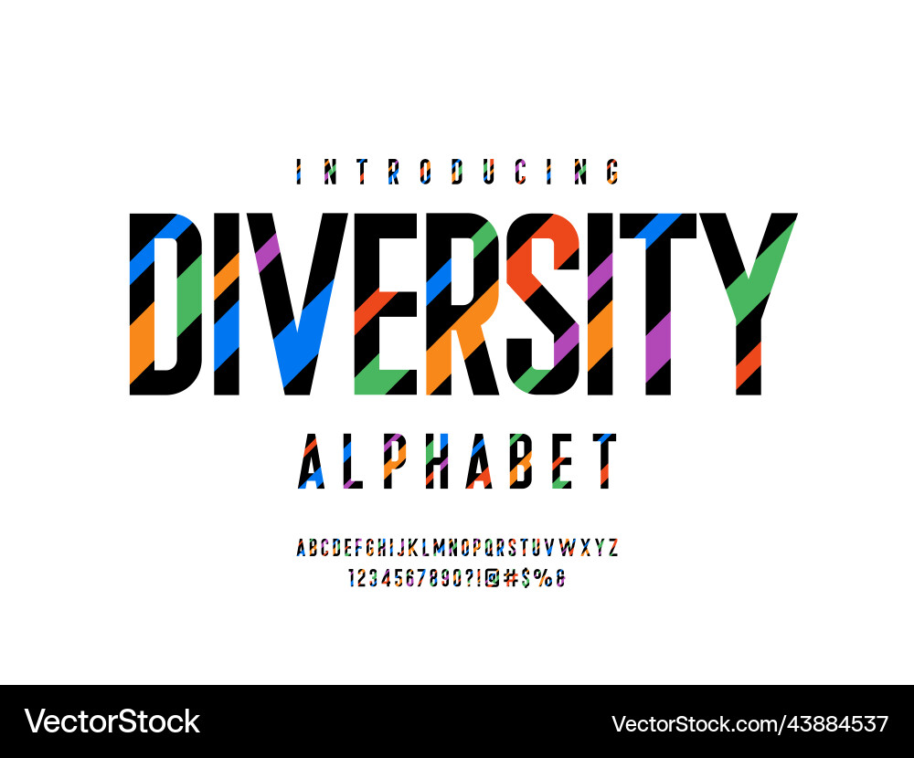 Colorful font Royalty Free Vector Image - VectorStock