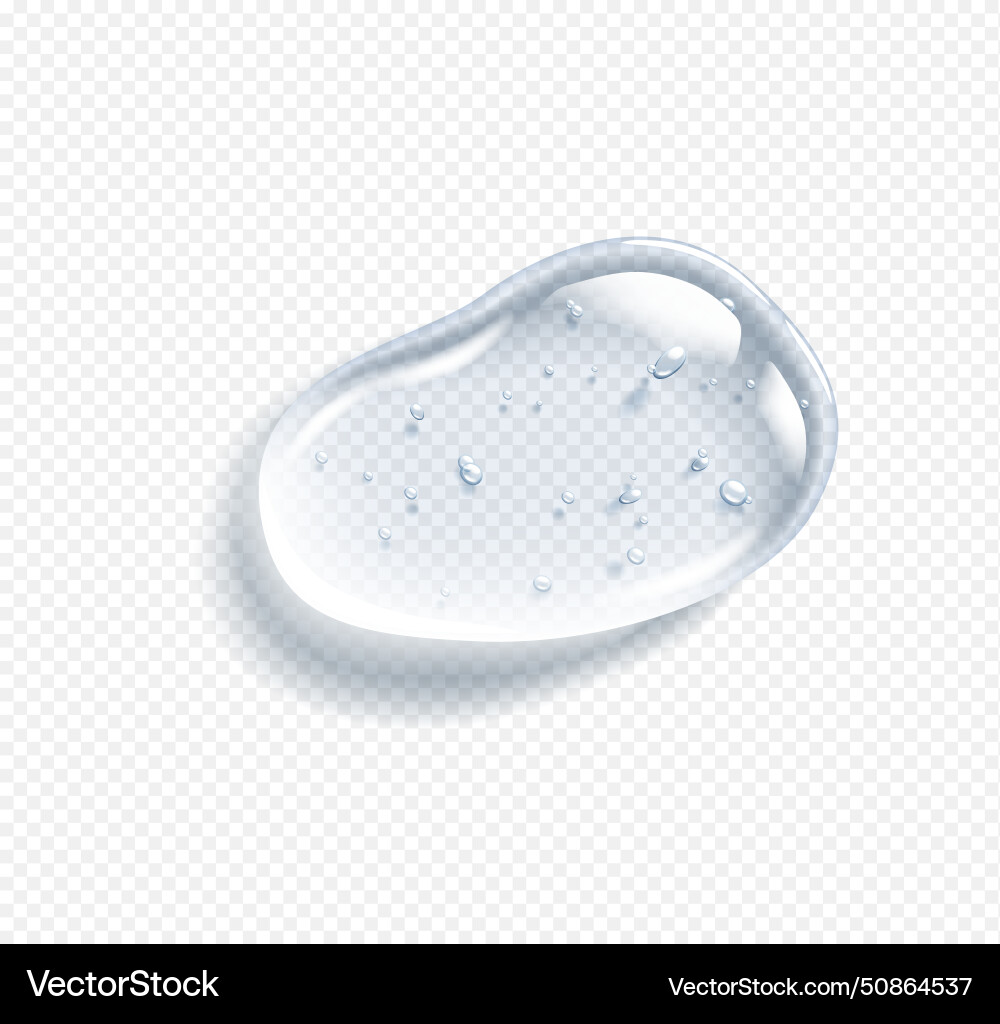 Hyaluronic acid drop with bubbles realistic Vector Image
