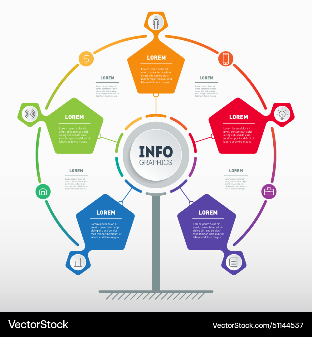 Infographics in the form of a tree process Vector Image