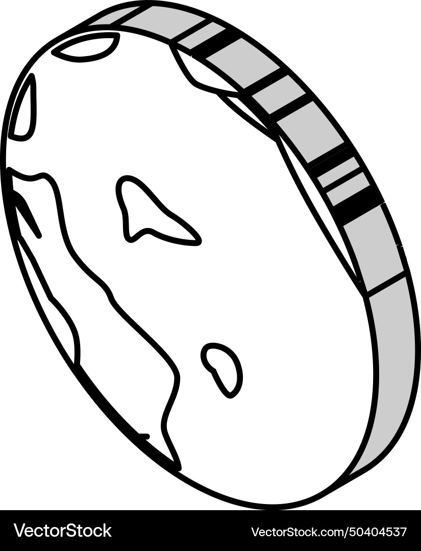 Pacific ocean map isometric icon Royalty Free Vector Image