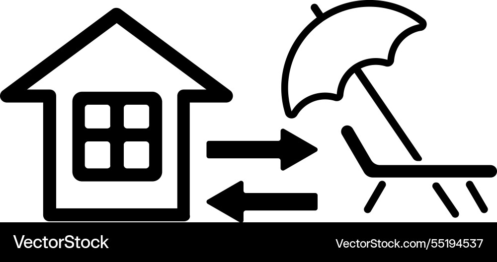 Staycation icon Royalty Free Vector Image - VectorStock