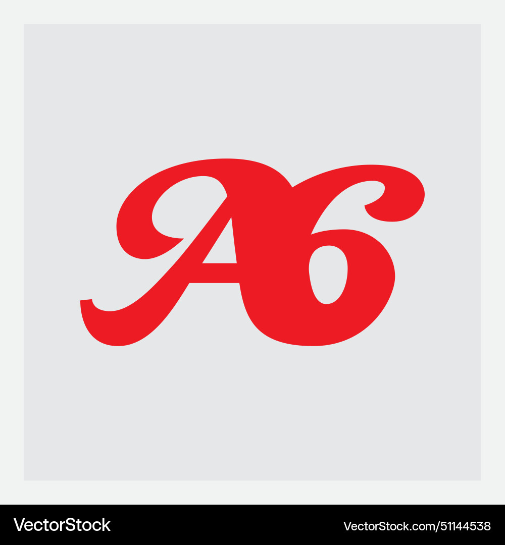 A6 the logo consists of a combination Royalty Free Vector