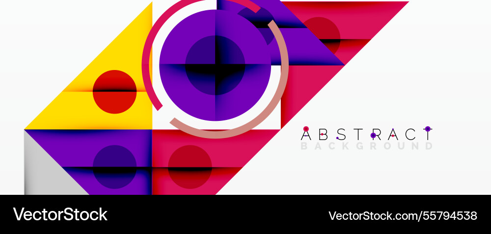 Abstract Geometric Composition With Overlapping Vector Image