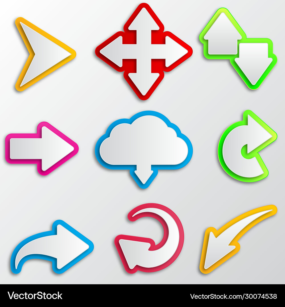 Directional Arrows Royalty Free Vector Image - VectorStock