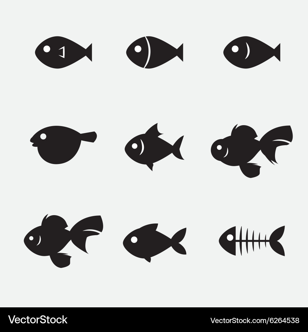 Fisch Icon Lizenzfreies Vektorbild - VectorStock