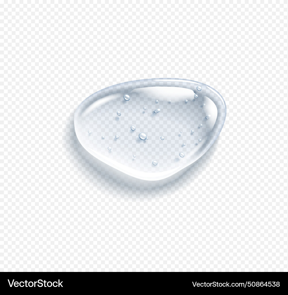 Hyaluronic acid drop with bubbles realistic Vector Image