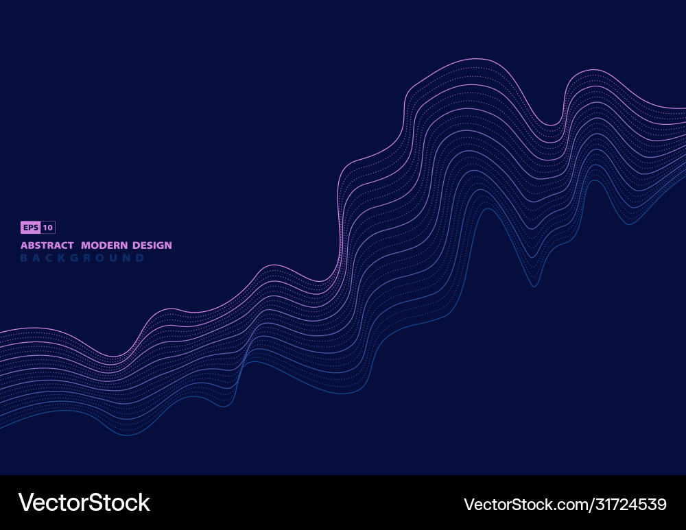 Abstract line pattern artwork wavy futuristic Vector Image
