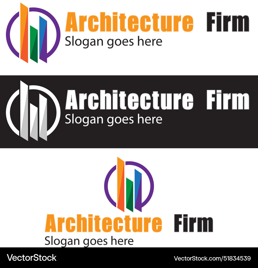 Architecture firm logo Royalty Free Vector Image