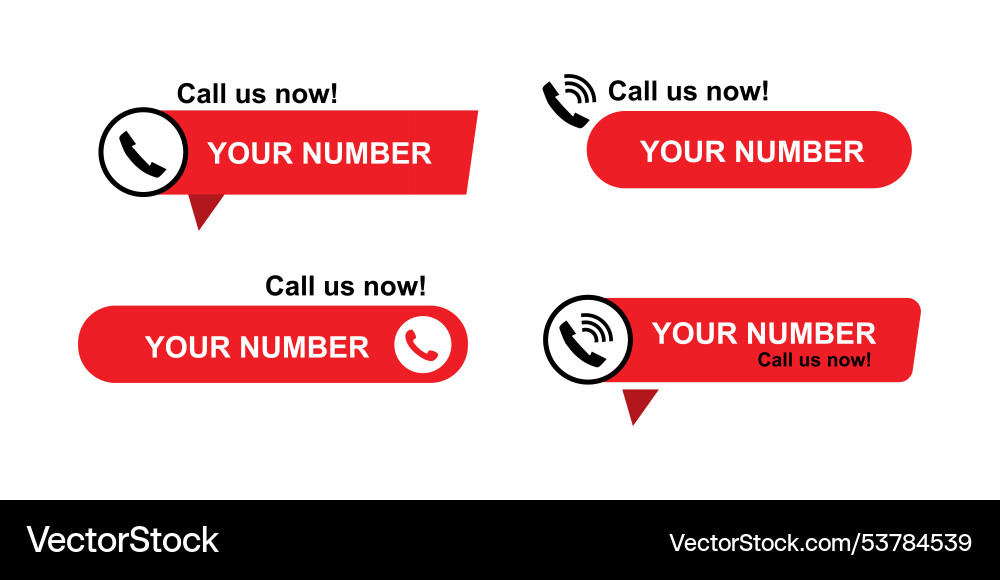 Call us now icon set for business purpose Vector Image